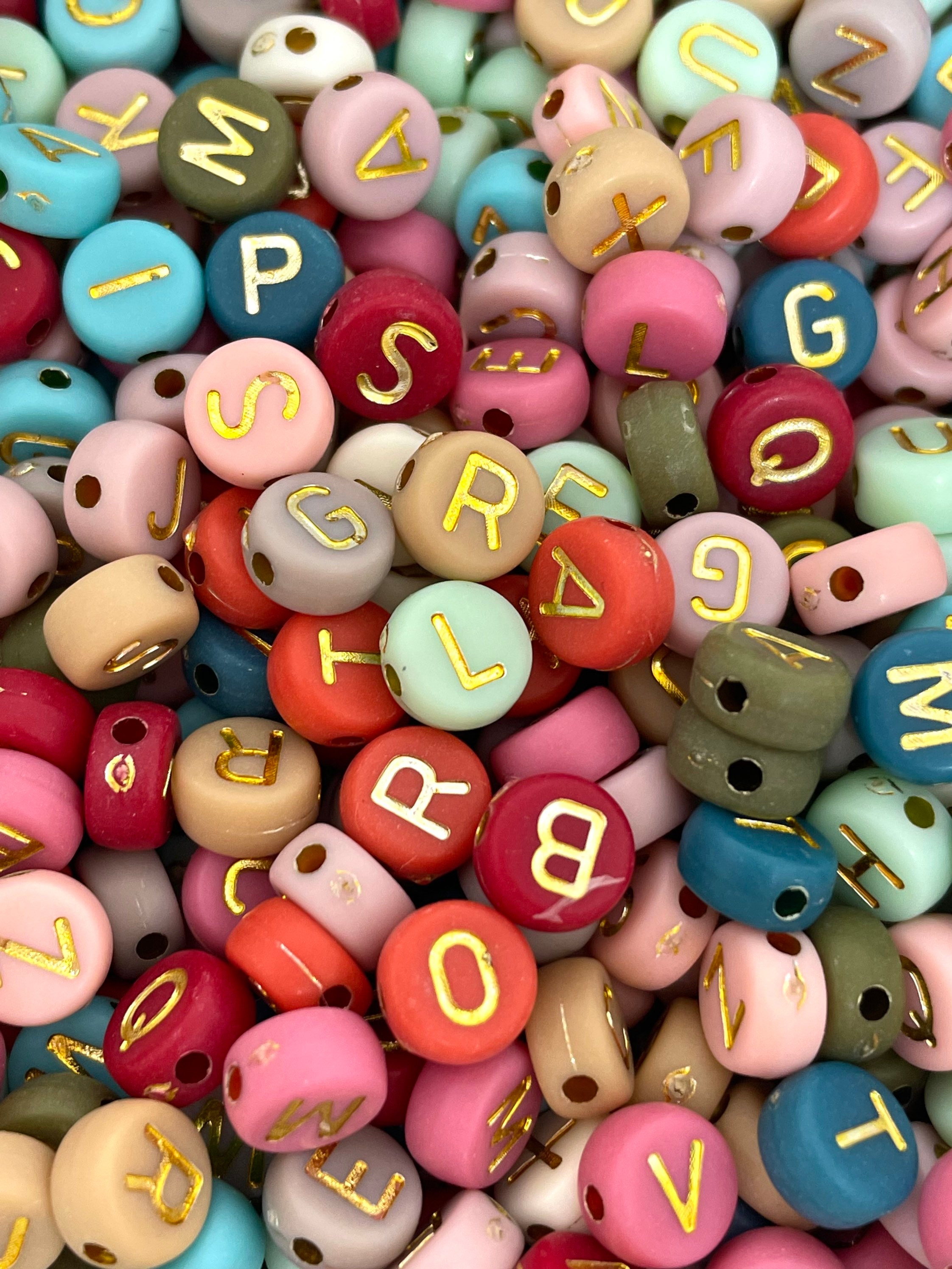 Fall Alphabet Beads Fall Letter Beads for Name Bracelet Word - Etsy