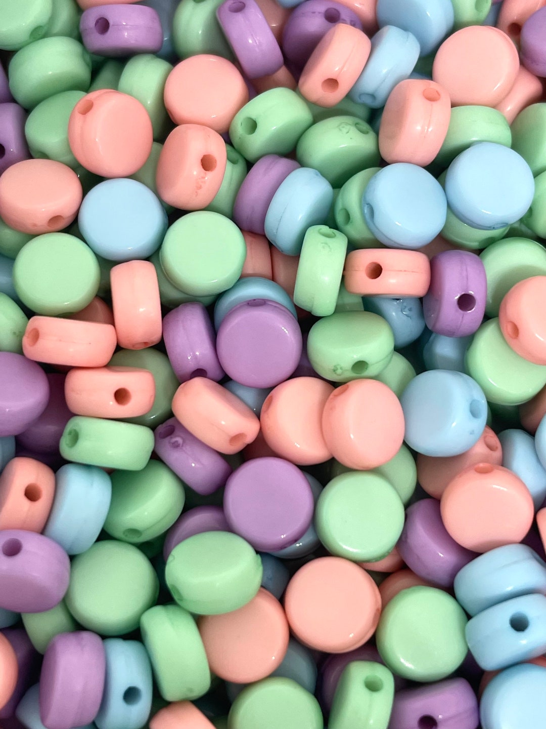 Macaron Pastel Beads, Pastel Colored Beads for Jewelry Making, Macaron ...