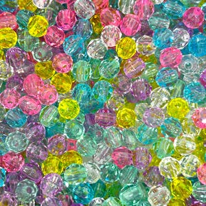 6mm Transparent Pastel Jelly Beads, Colorful Bead Mix, Jewelry Supplies ...