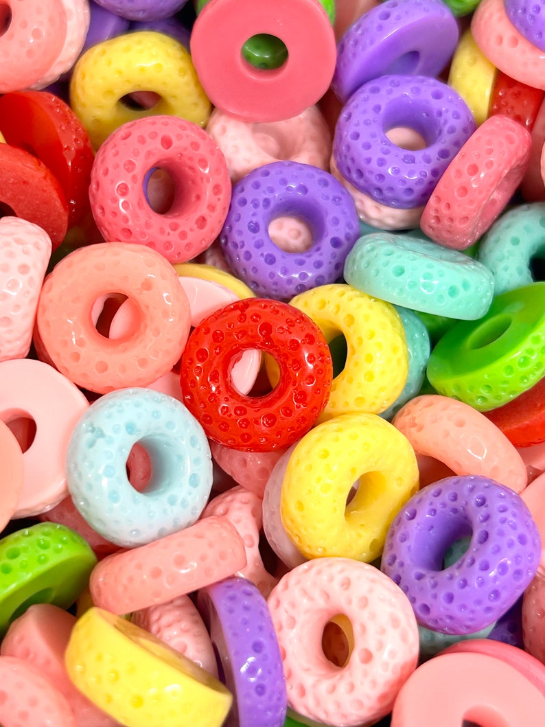 Kawaii Fruit Loop Themed Cereal Cabochons, Slime Toppings, Fillers ...