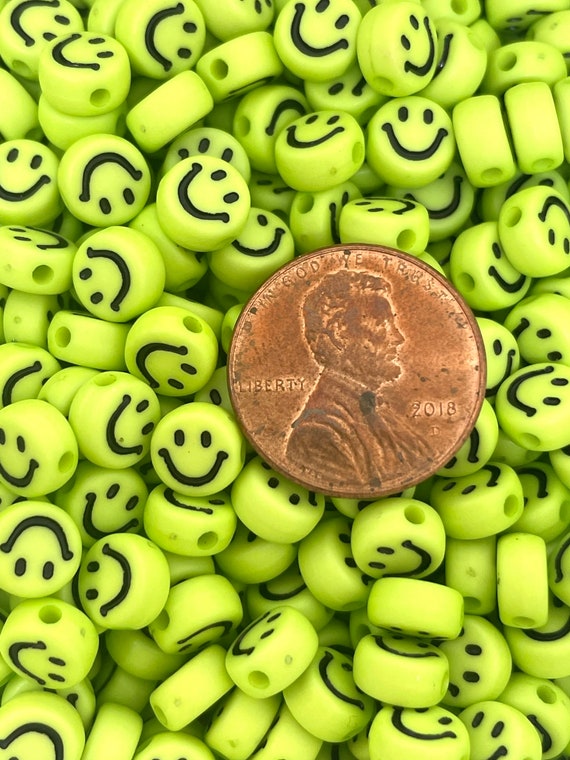 Lime Green Smiley Face