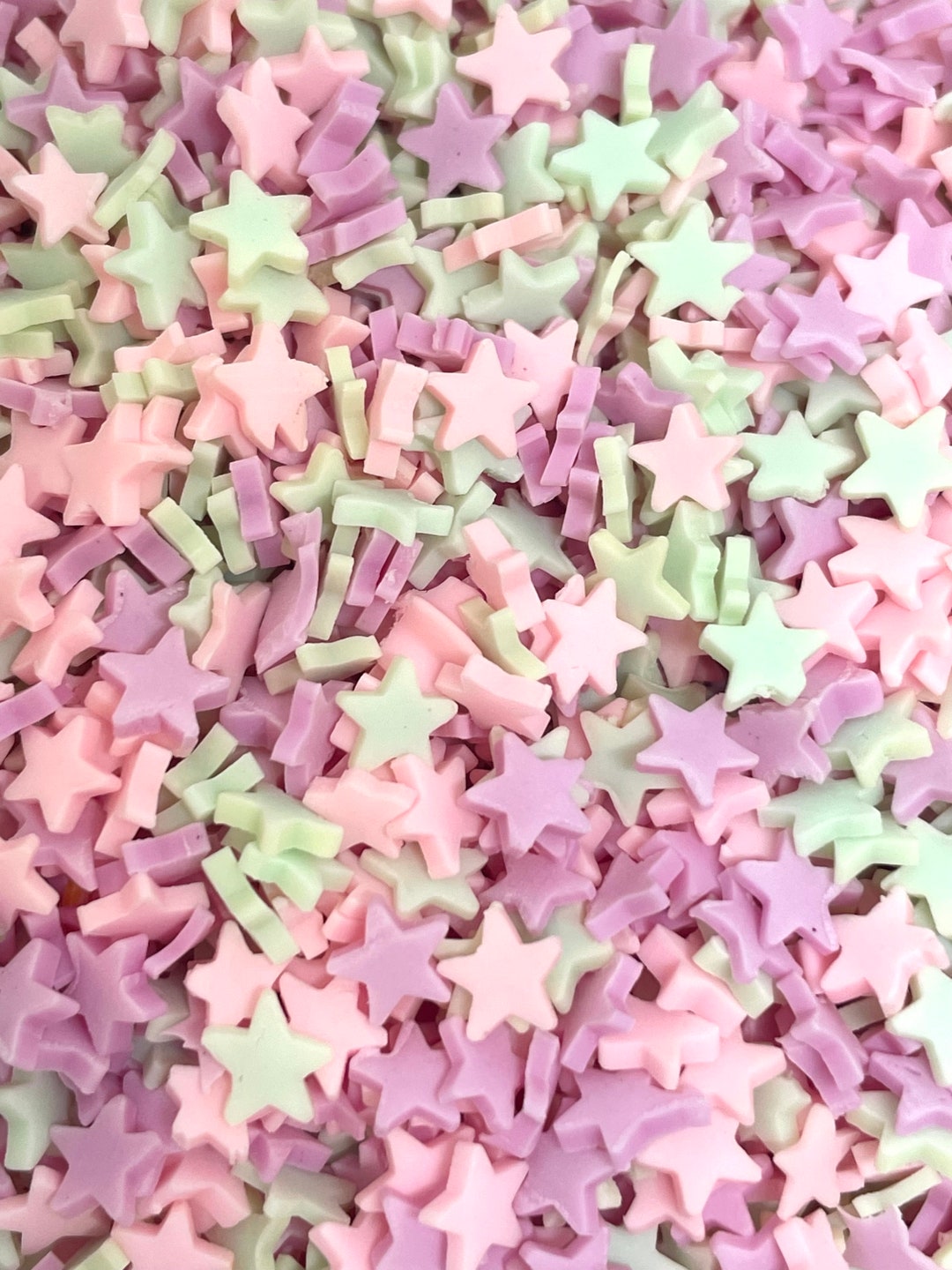 Fake Pastel Star Sprinkles, Polymer Clay Faux Toppings, Slime Add-ins ...
