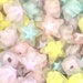 16mm Translucent Star Beads: Pastel-centered Kawaii Delights From Japan ...