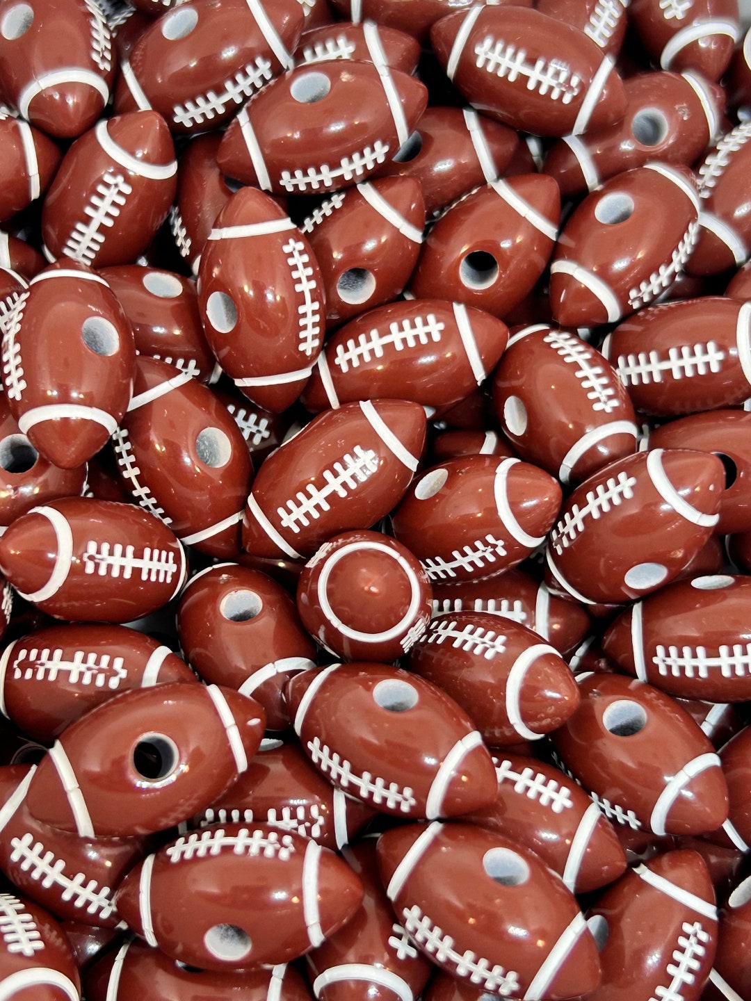 Football Beads, Foot Ball Charm, Pendant for Jewelry Making, Keychain ...