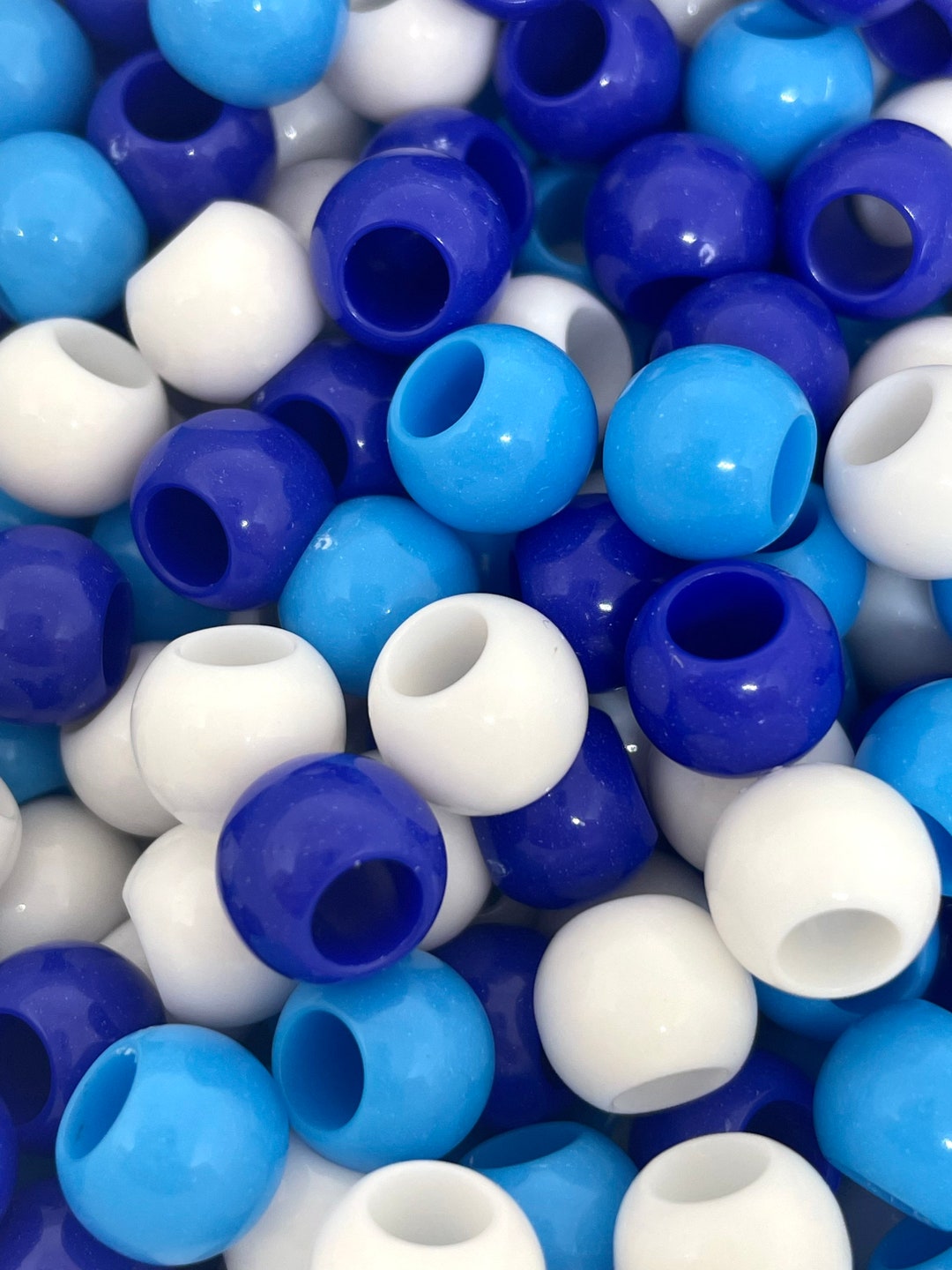 Ocean Blue Bead Assortment for Bracelet, Hair Beads, Necklace, Braid ...