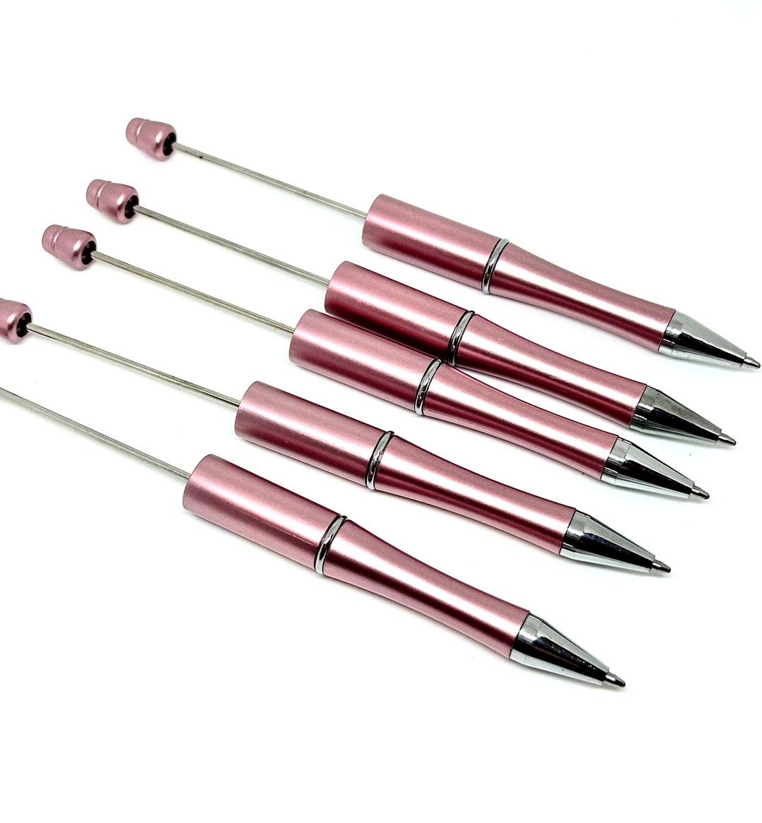 DIY Metallic Pink Beadable Pen, Make Your Own Pens, Bead Party Idea - Etsy