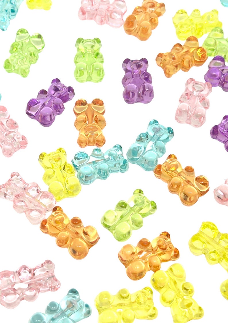 Life-size Pastel Gummy Bear Beads - Etsy