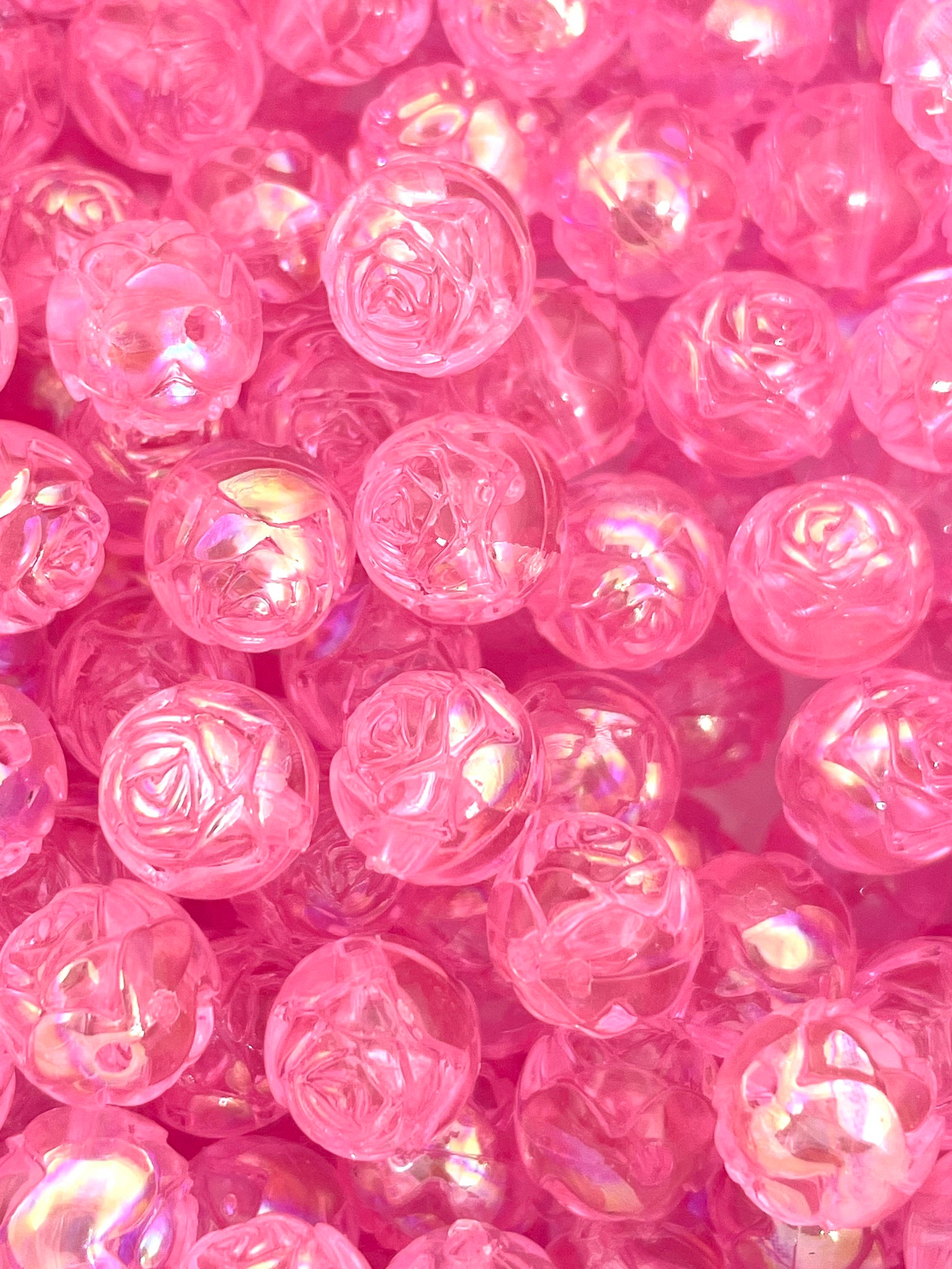 Pink Rosebud Beads For Jewelry Making Rose Beads Flower Etsy