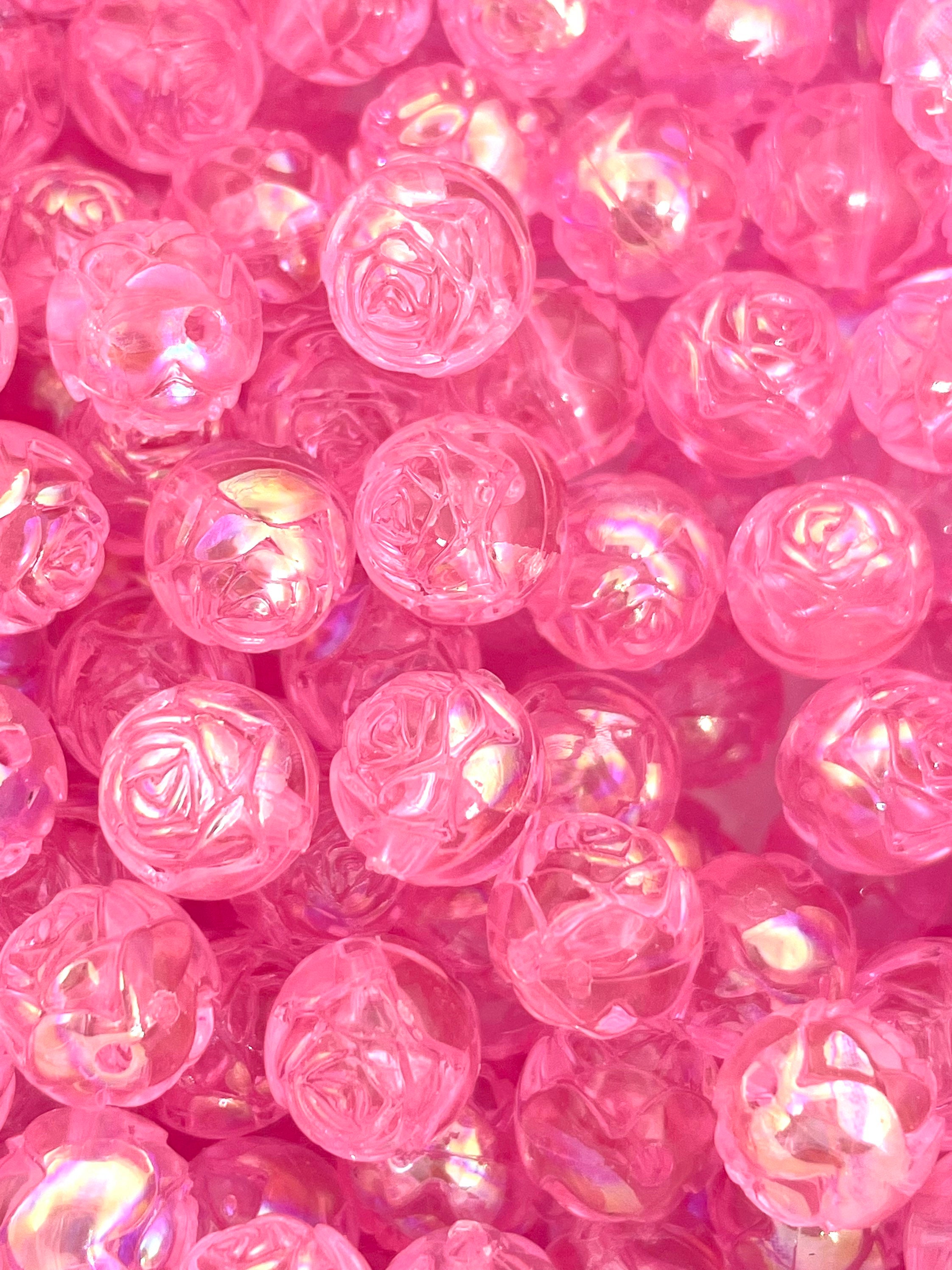 Pink Rosebud Beads for Jewelry Making Rose Beads Flower - Etsy