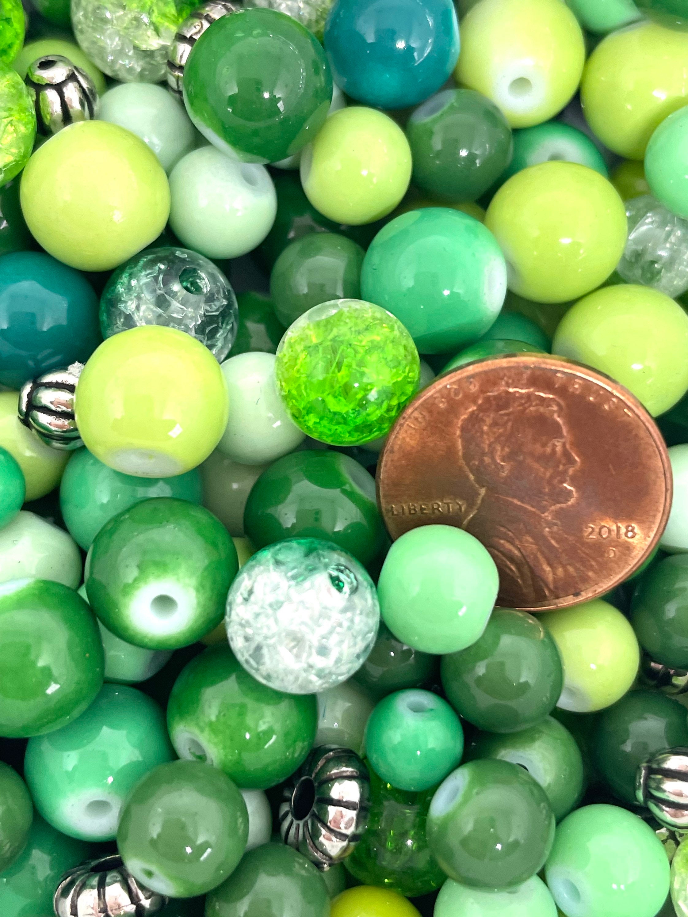 Gorgeous Green Bead Mix Green Themed Beads for Jewelry - Etsy