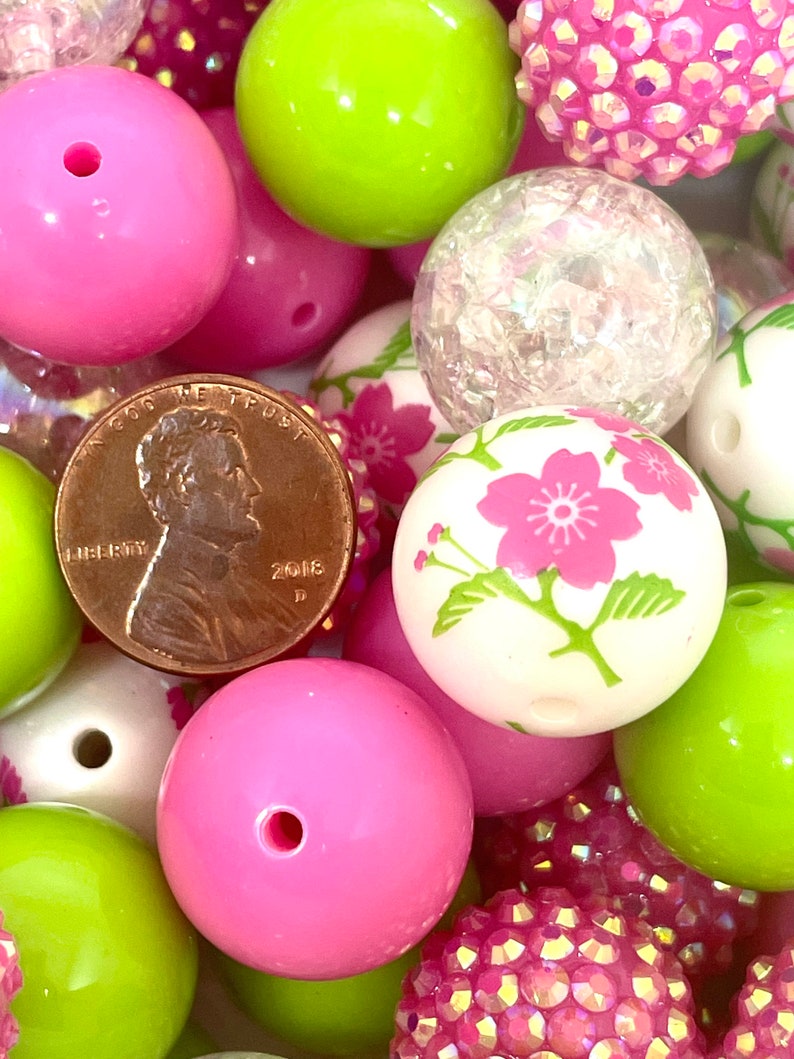 20mm Chunky Sakura Bead Mix, Spring Bead Soup for Chunky Jewelry ...