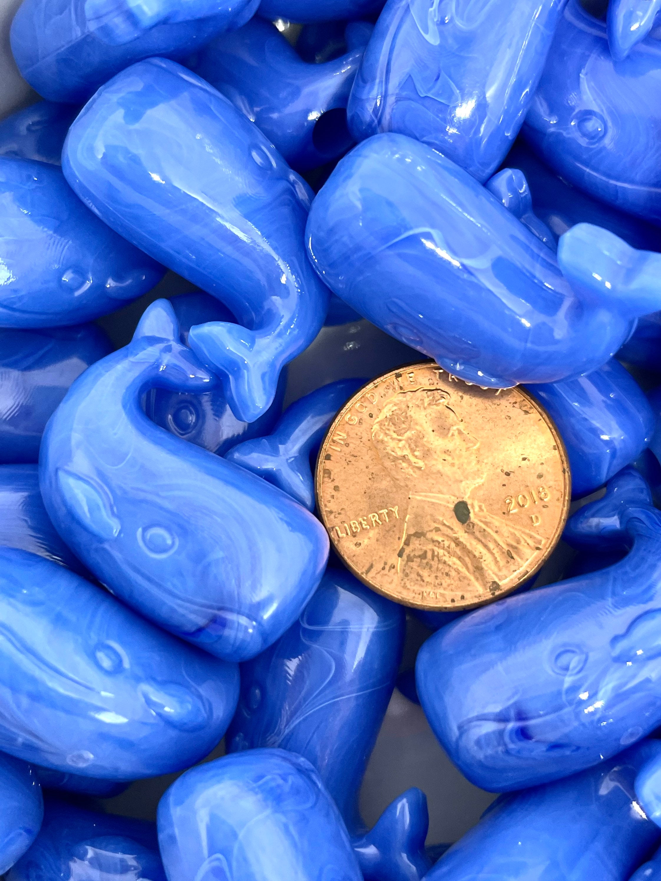 Blue Whale Beads Marine Animal Beads Ocean Beads Unique - Etsy