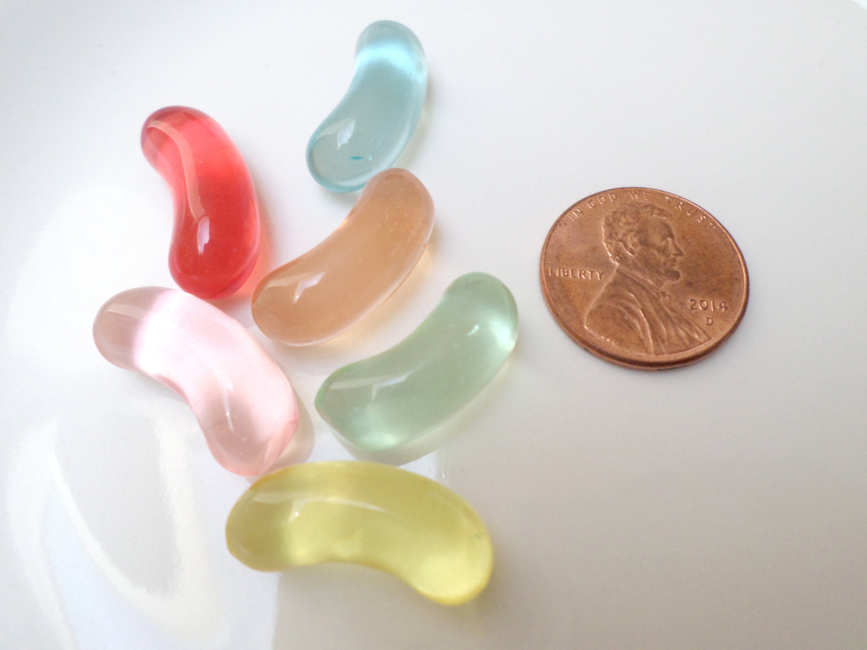 Kawaii 3D Translucent Jelly Beans Decoden Resin Cabochons, Candy ...