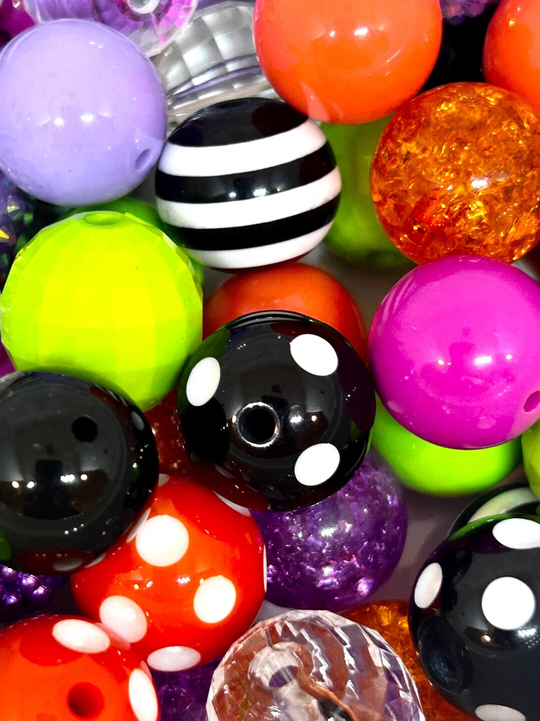 20mm Spooky Fun Bead Mix, Halloween Chunky Beads, Festive Jewelry ...