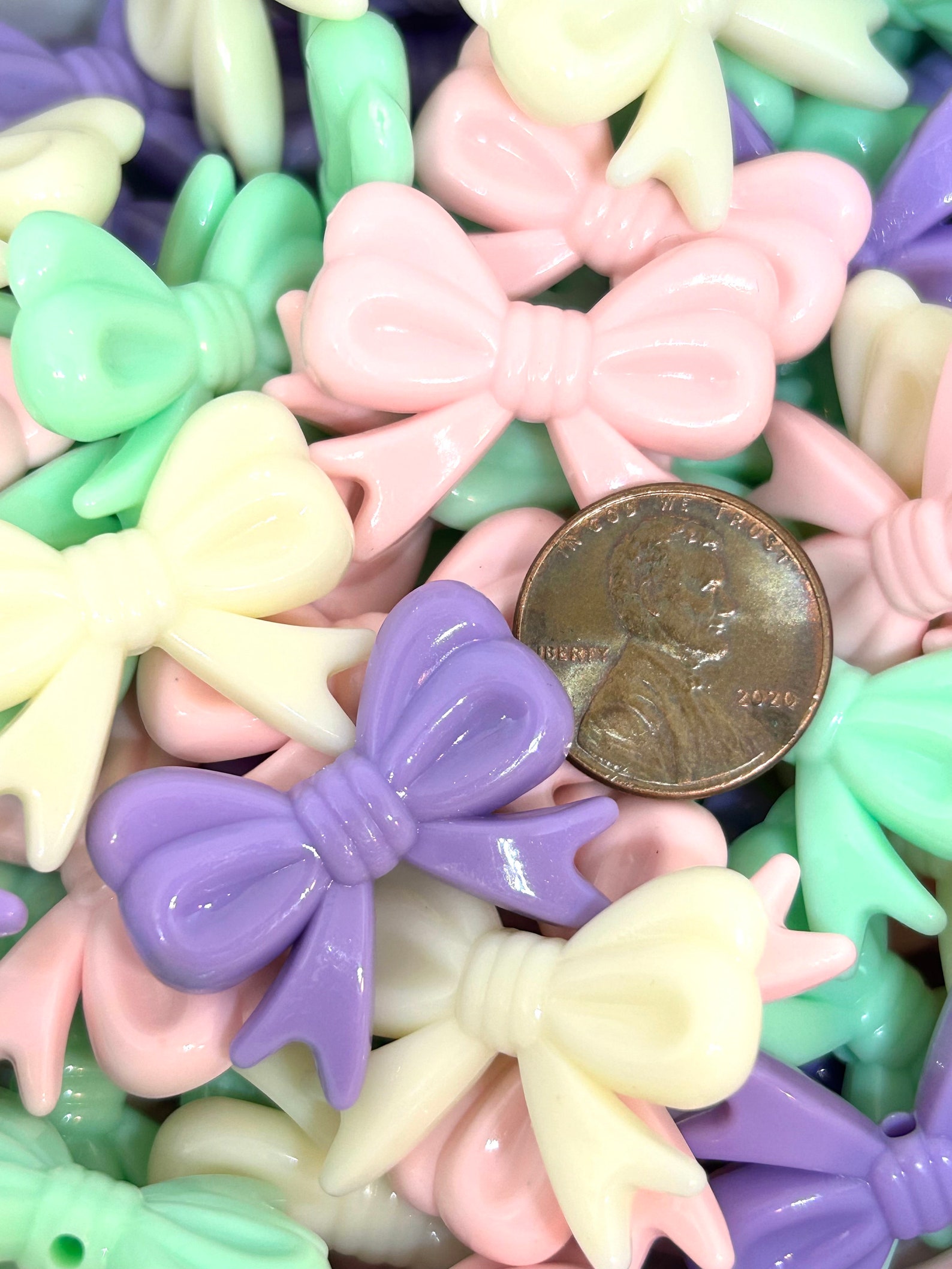 29mm Kawaii Light Pink Bow Beads - Etsy