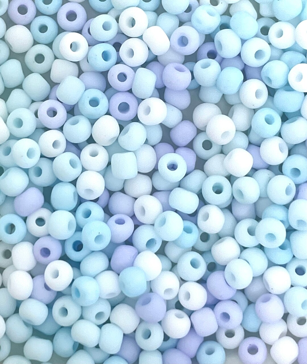 Tiny Blue Seed Bead Mix, Frozen Bead Mix for Delicate Necklace, Blue ...