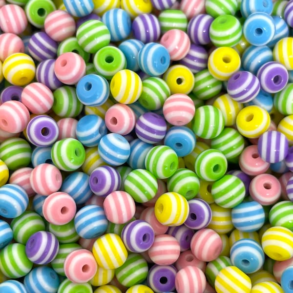 Pastel Bead Necklace - Etsy