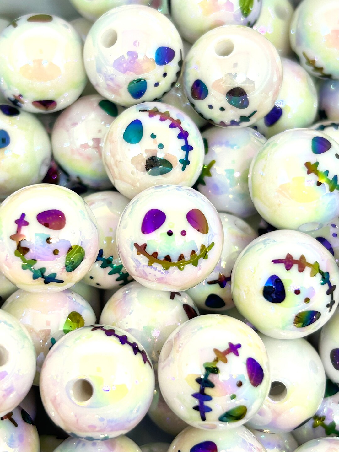 Beautiful 16mm Iridescent Jack the Skeleton Beads - Etsy