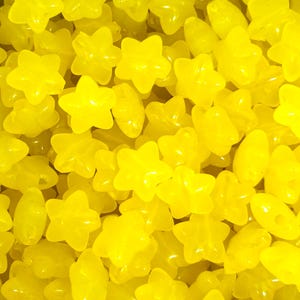 Twinkle Twinkle Translucent Yellow Star Beads, Jewelry Craft Supplies ...