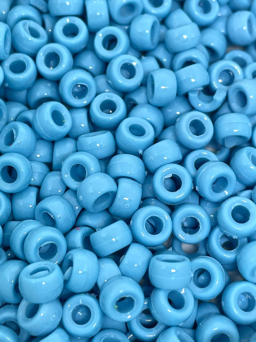 Mini Blue Spacer Beads, Bright Blue Beads for Bracelet, Blue Small Pony ...