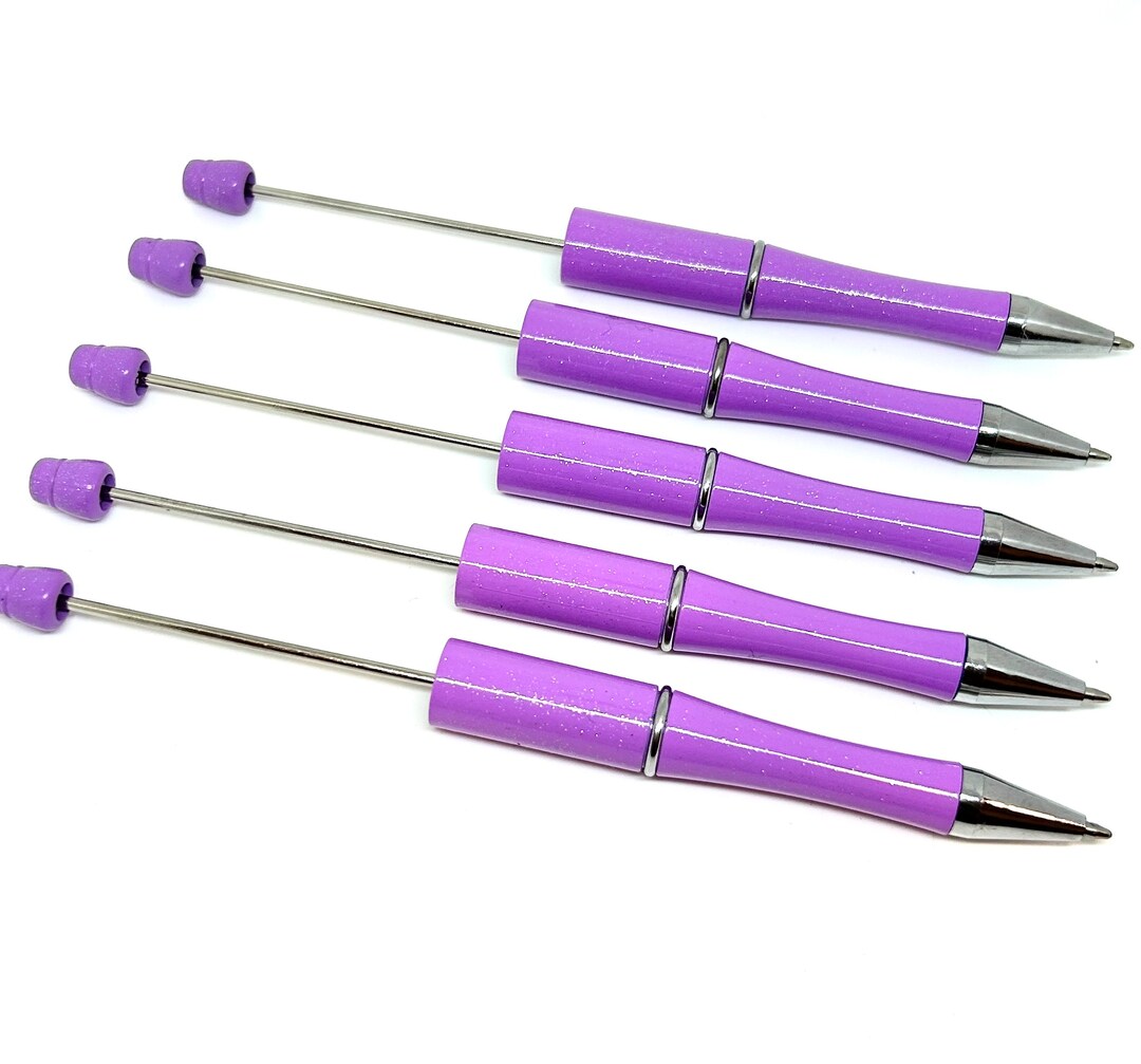 Light Purple Beadable Pens With Black Ink, Customized Pens for Gifts ...