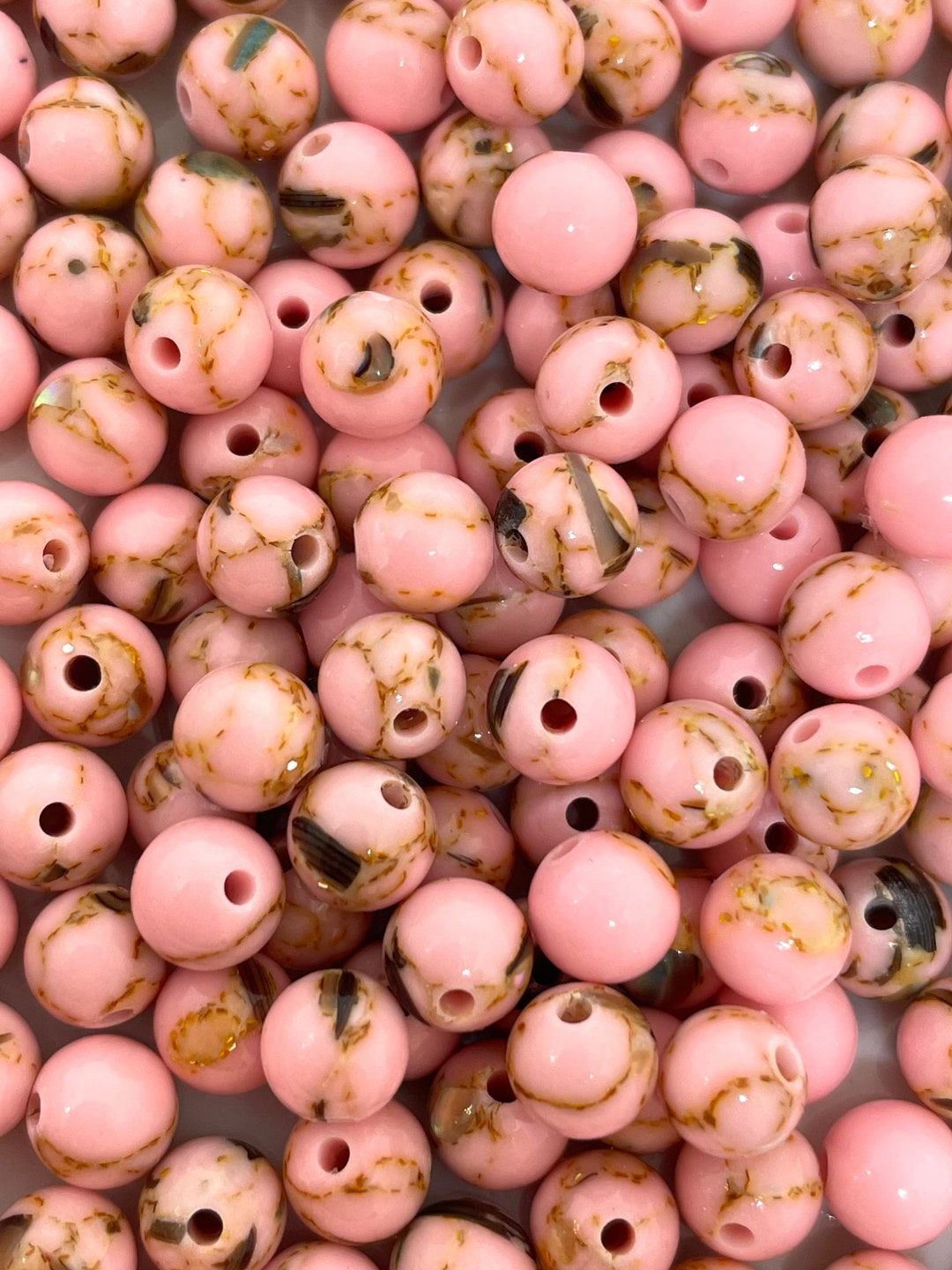 6mm Pretty Pink Howlite Stone Beads, Howlite Turquoise Beads for ...