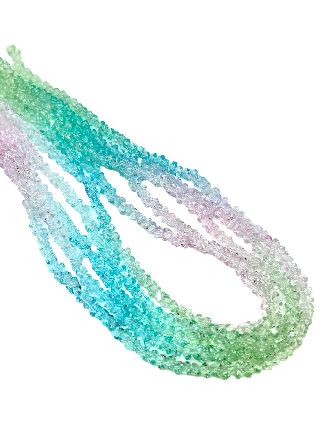 Gorgeous Glass Crystal Bead Strand - Mermaid Ombre Colors (purple ...