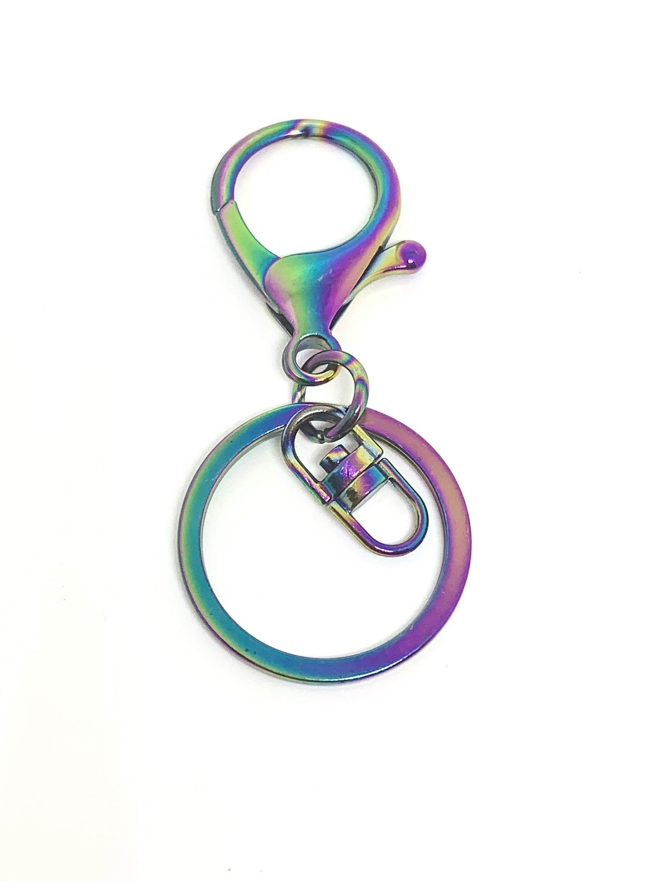 Iridescent Rainbow Key Ring DIY Keychain - Etsy