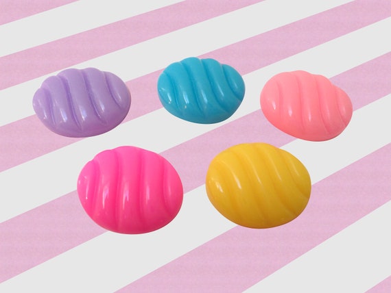 Cute Pastel Hard Candy Decoden Cabochons 5pc set of cabs | Etsy