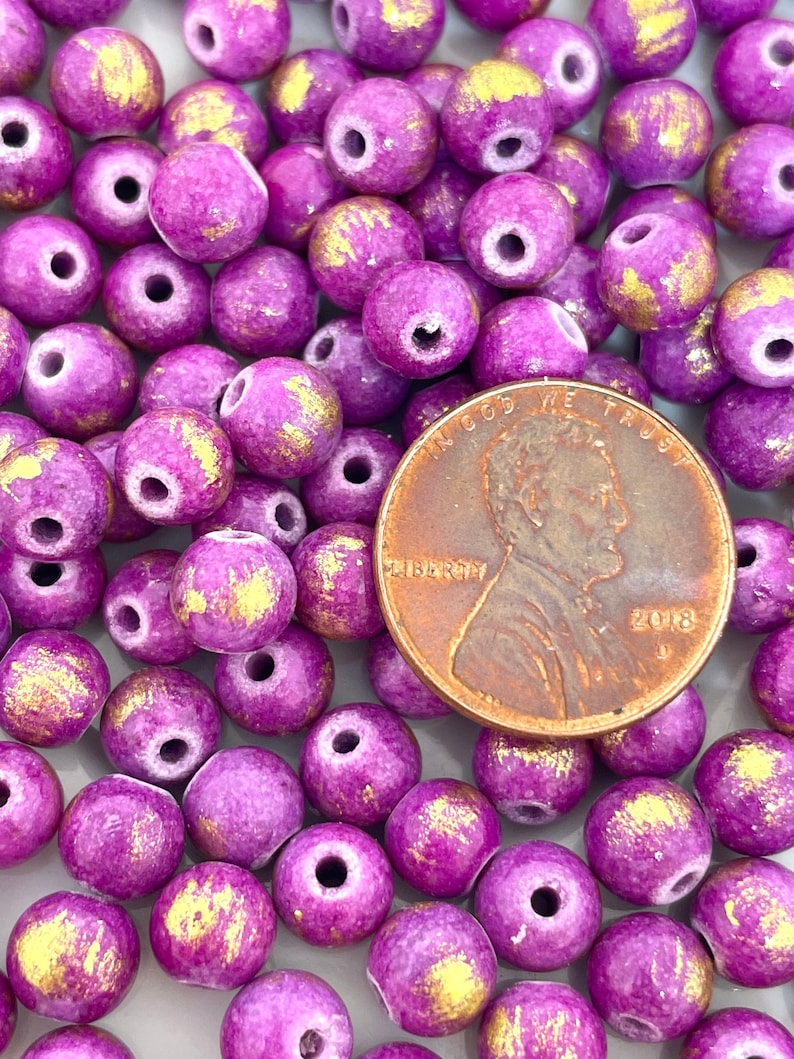 6mm Gorgeous Purple Lapis Lazuli Jade Beads For Statement Etsy