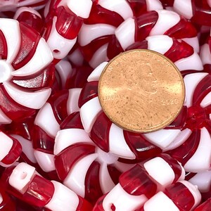 Cute Peppermint Beads, Christmas Jewelry, Decorations - Etsy