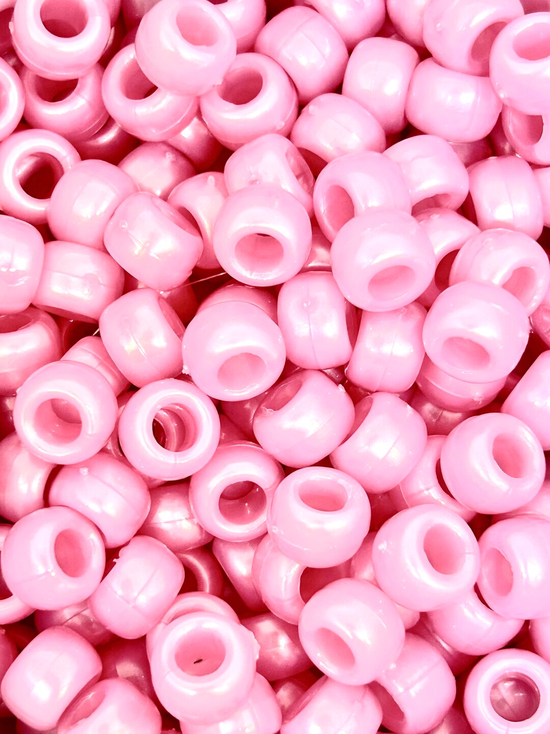 Light Pink Pearlized Barrel Beads - Etsy