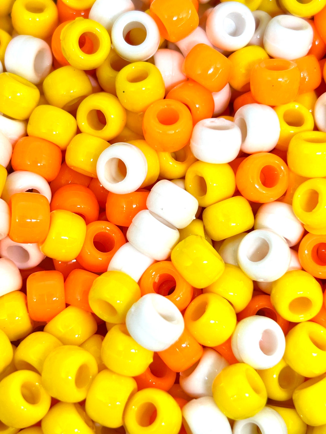 Halloween Candy Corn Pony Bead Mix - Spooky Beading Supplies - Etsy