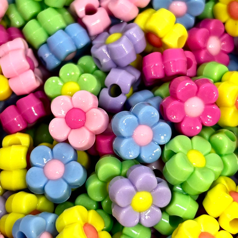 Acrylic Flower Beads - Etsy