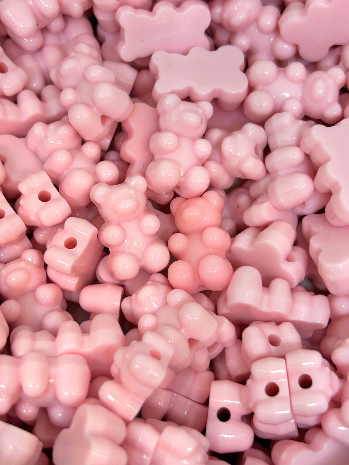 Light Pink Resin Gummy Bear Beads - Perfect for Fun & Playful Jewelry ...