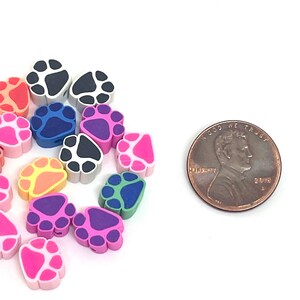 Polymer Clay Paw Bead, Paw Print Jewelry, Pet Bead, Pet Jewelry, Dog ...