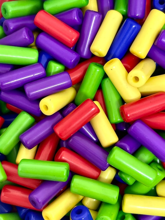 Rainbow Colored Sprinkle Beads Bright Colored Tube Beads - Etsy