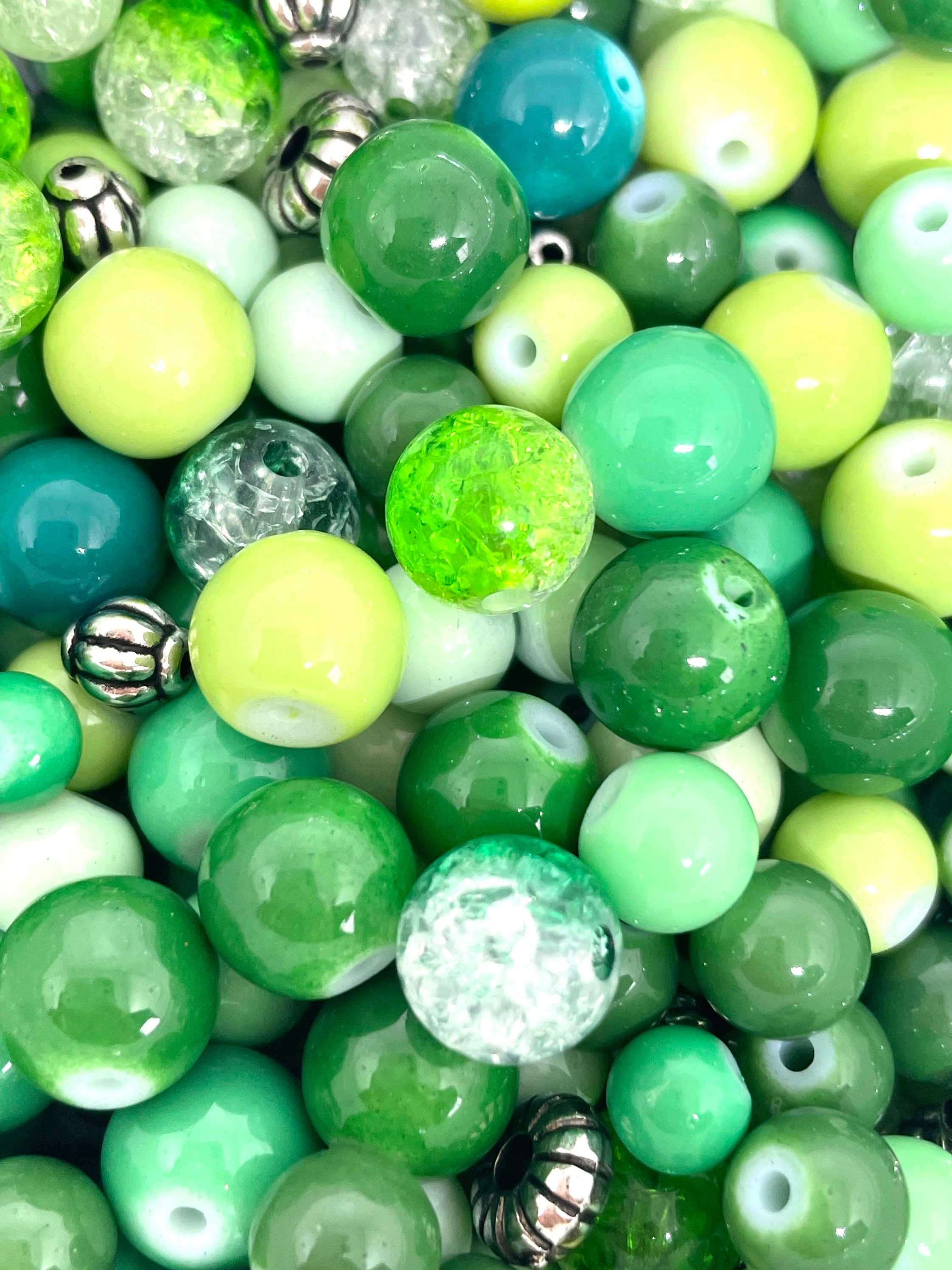 Gorgeous Green Bead Mix Green Themed Beads for Jewelry - Etsy