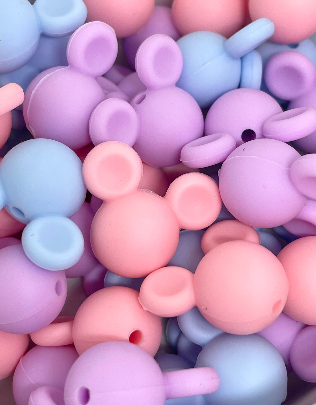 Pastel Mickey Beads, Silicone Beads, Disney World, Disneyland Jewelry ...