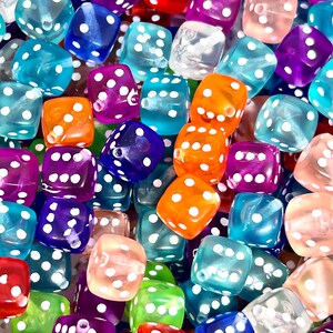 Playful Translucent Multi-color Dice Beads by Madison Beads - Fun and ...