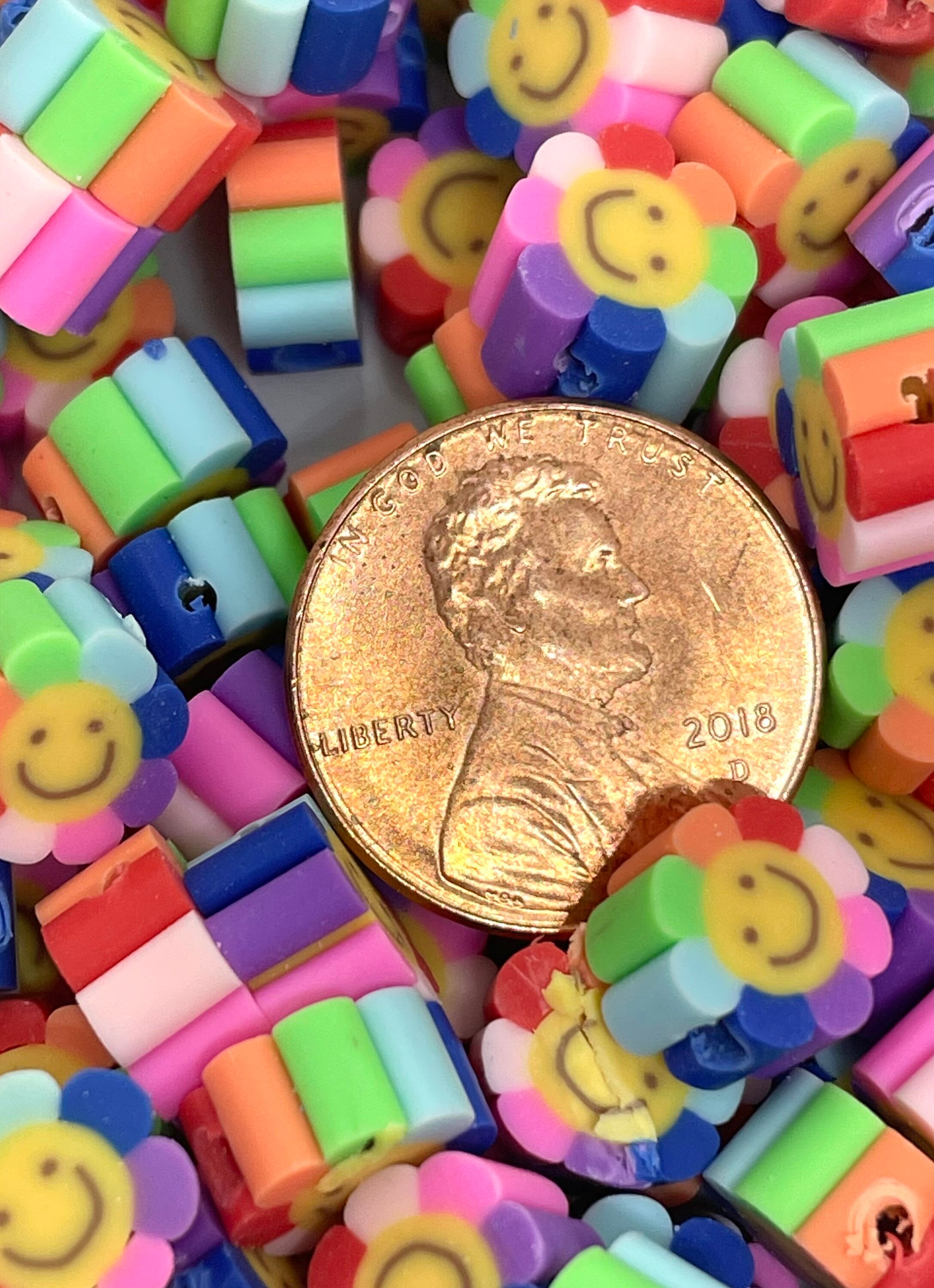 Smiley Face Beads Emoji Beads 10mm Polymer Clay Beads - Etsy