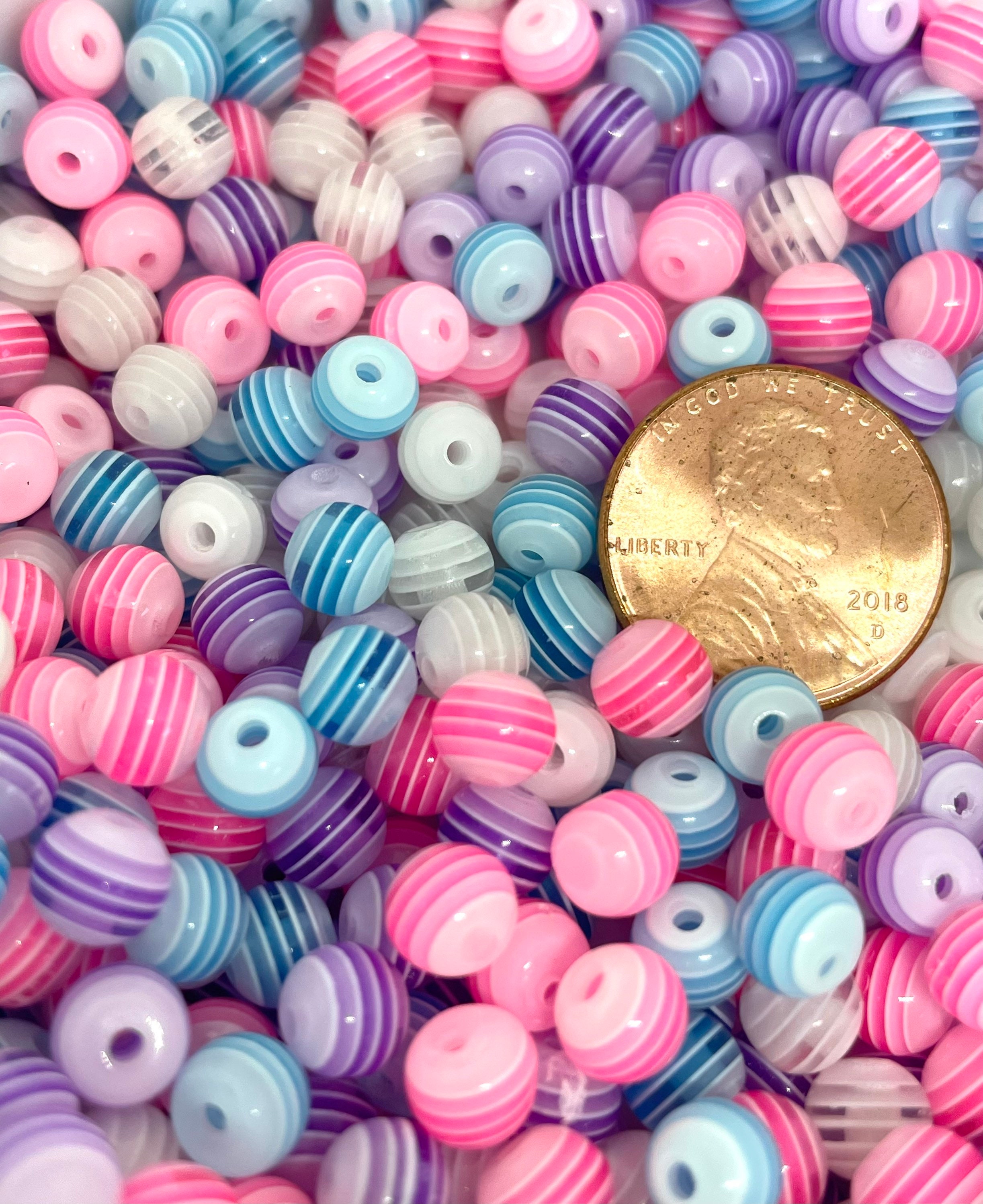 6mm Unicorn Striped Bead Mix Striped Assorted Beads - Etsy