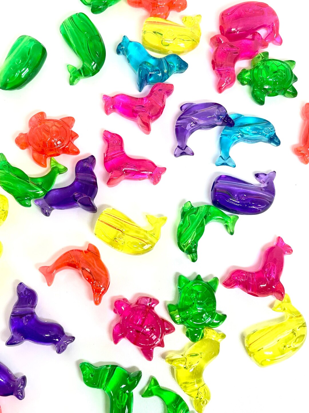 Translucent Jelly Marine Animal Beads, Sea Life Beads, Ocean Beads for ...