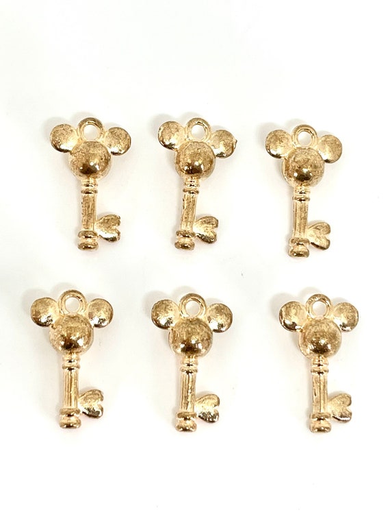 Gold Mickey Key Charm for Disneyland Disney World Mouse - Etsy