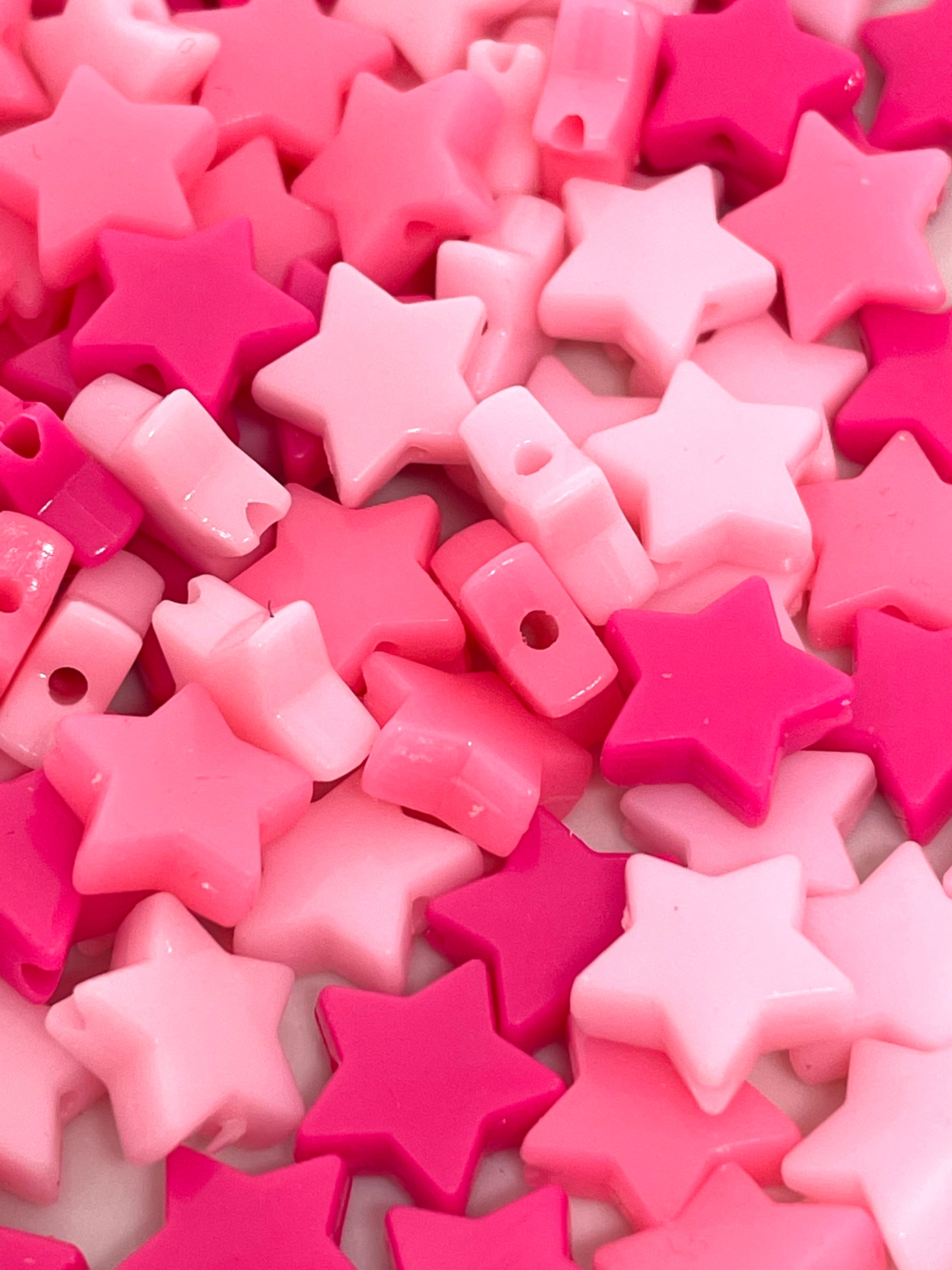 Cute Pink Star Bead Mix Cute Beads DIY beads Kawaii Beads | Etsy