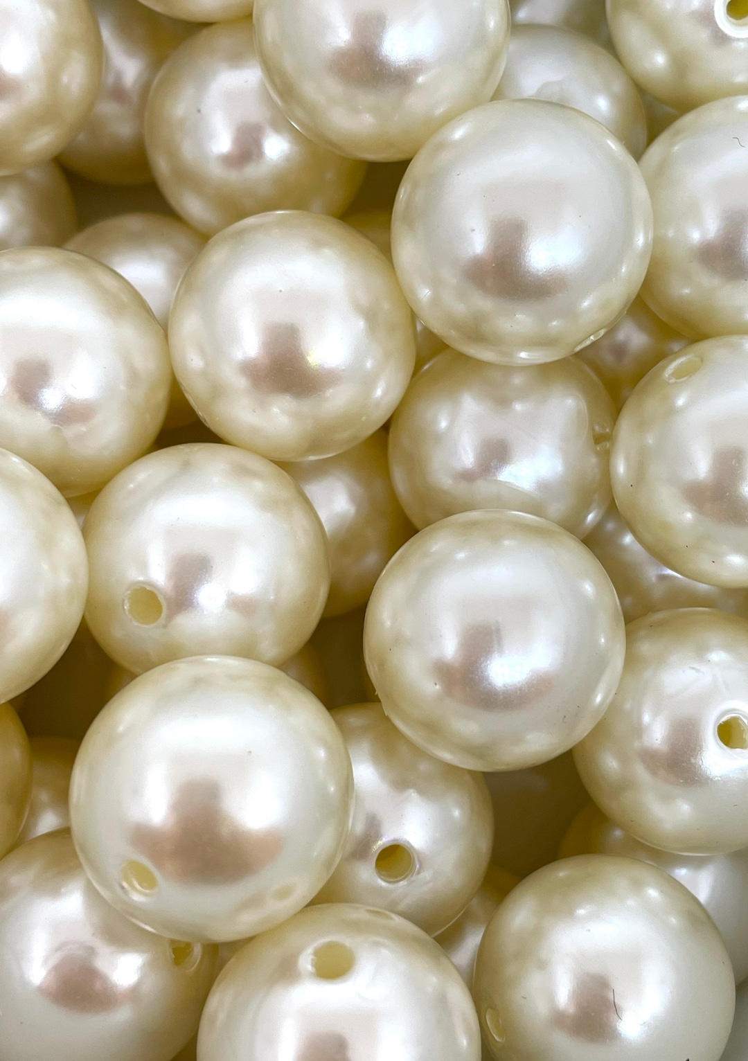 Chunky Ivory Pearl Beads for Jewelry Making, Chunky Beads, 20mm Beads ...