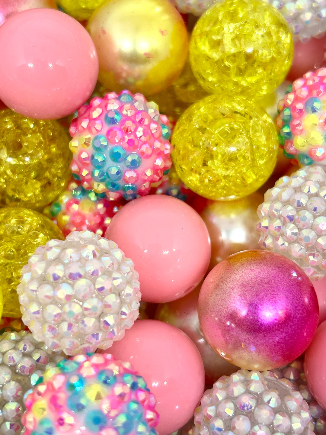 20mm Chunky Sweet Darling Bead Variety, Mix, Spring Themed - Etsy