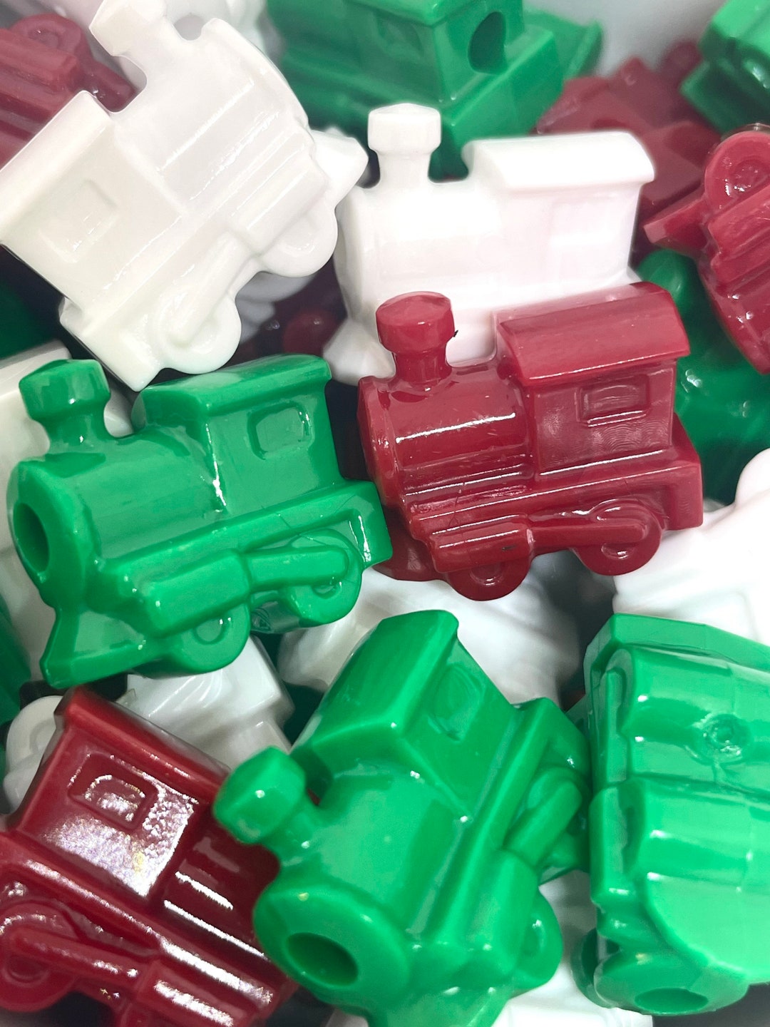 Christmas Beads, Train Charm for Jewelry Making, Christmas Garland ...