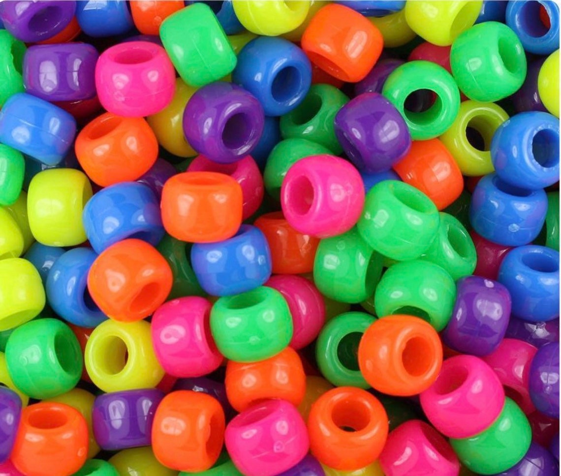 Neon Kandi Beads, Pony Beads, Barrel Beads, Spacer Beads - Etsy