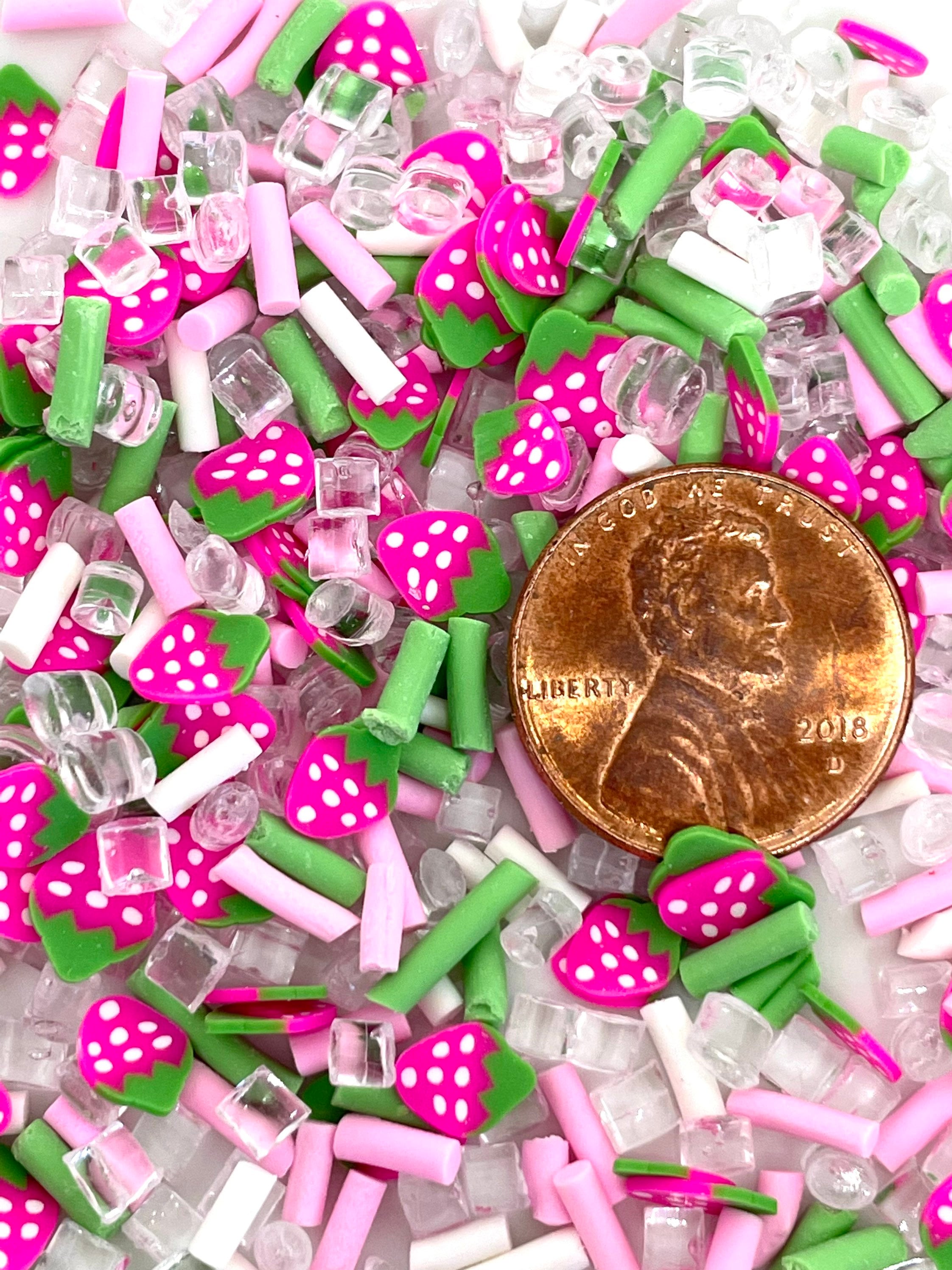 Strawberry Shortcake Fake Sprinkle Mix Faux Sprinkles - Etsy